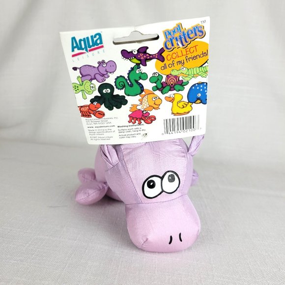 Aqua Leisure | Games | Aqua Leisure Pool Critters Henley Hippo Stuffed ...